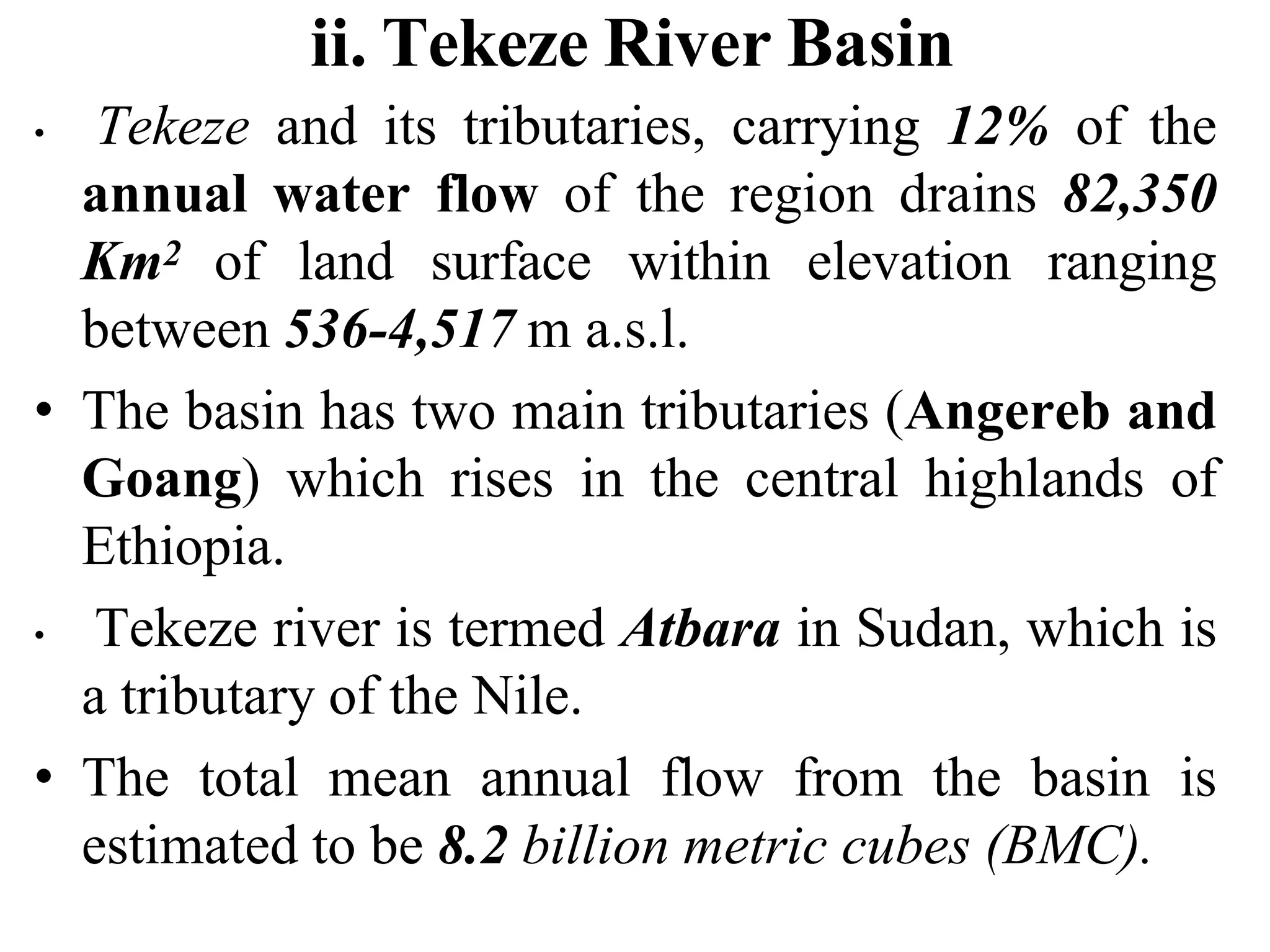 Chapter 4 - Drainage Systems and Water Resources of Ethiopia and the ...