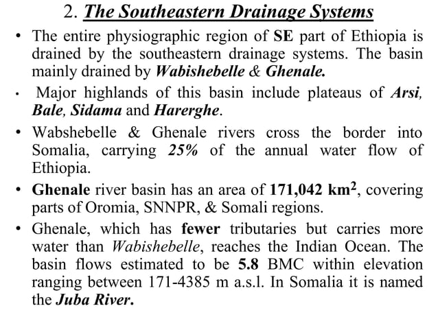 Chapter 4 - Drainage Systems and Water Resources of Ethiopia and the Horn ( GeES 1011) best ppt.pptx