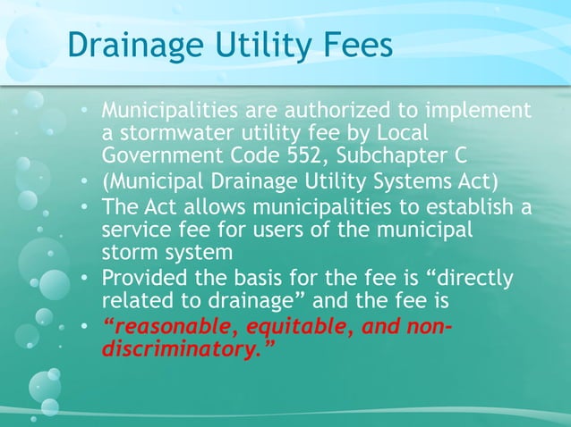 Jim Proce - Stormwater & Drainage Utility Fees Analysis and ...