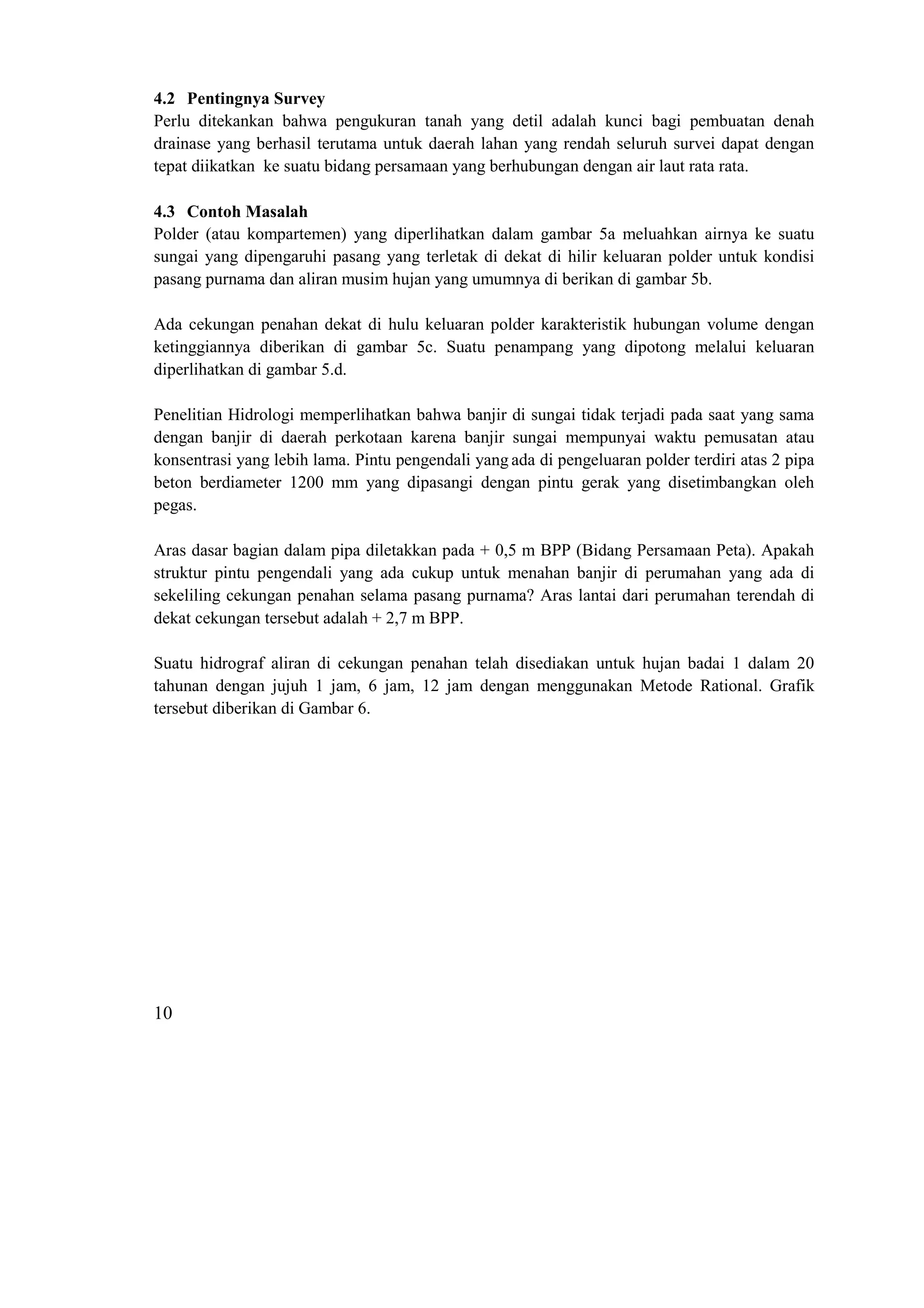 Gejala pasang dan drainase daerah rendah | PDF