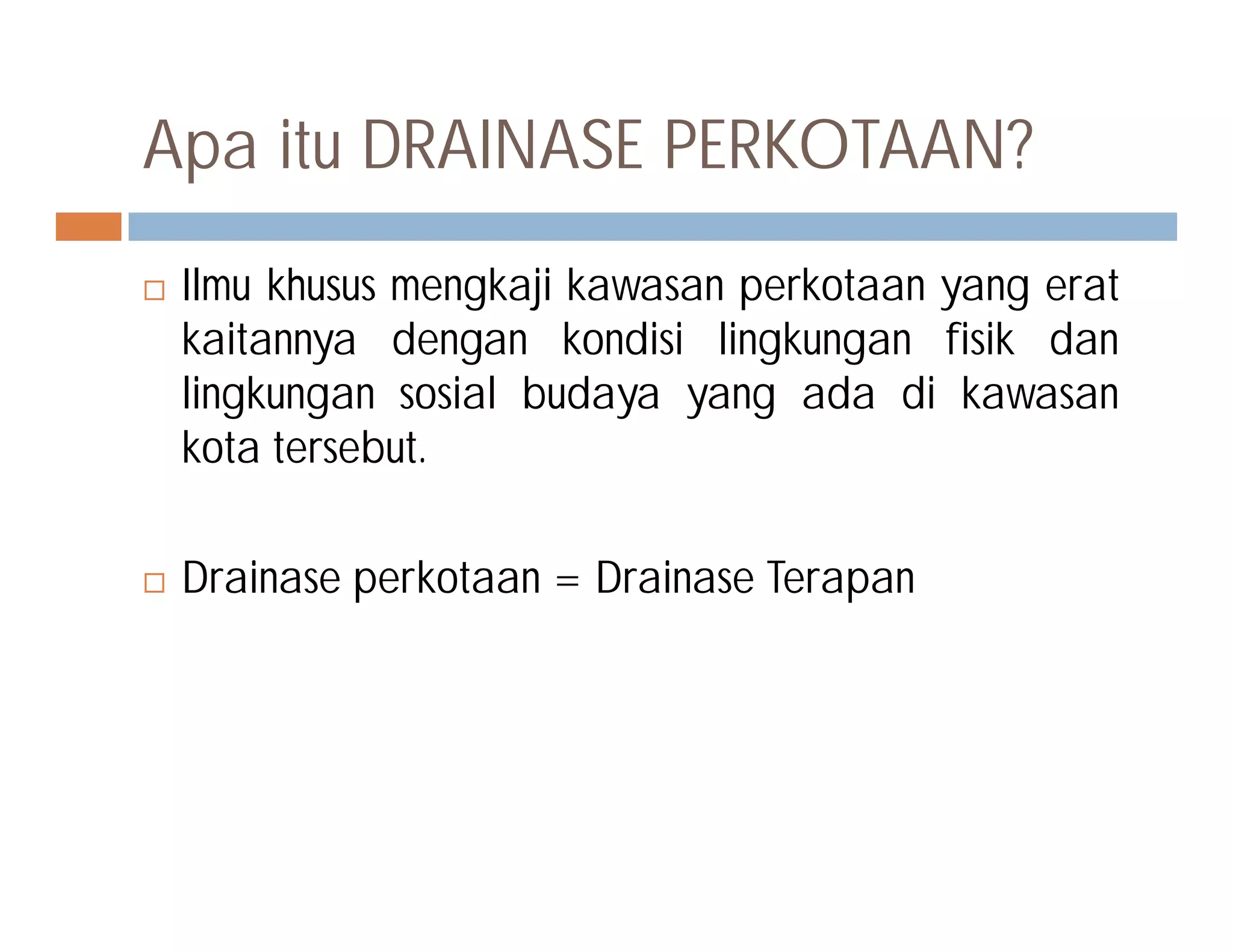 Sistem Penerapan Drainase | PDF