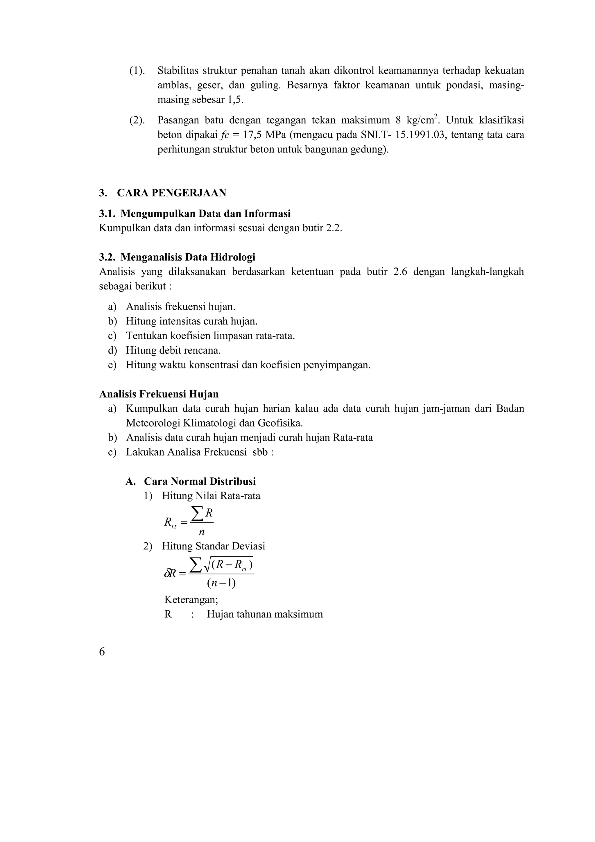 Tata cara pembuatan detail drainase | PDF
