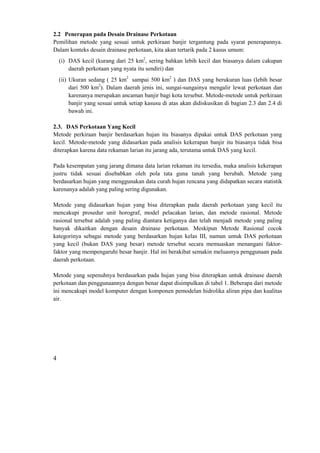 Metode perkiraan banjir das | PDF