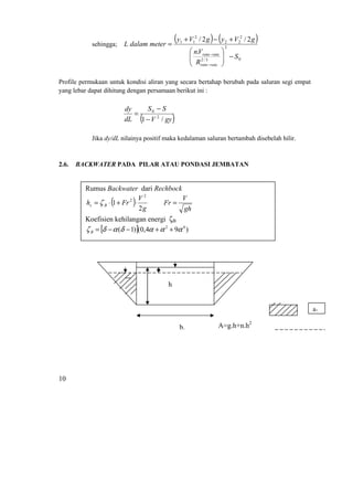 Analisa hidraulika terapan untuk perencanaan drainase | PDF