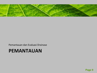 Penyelenggaeraan Sistem Drainase Perkotaan - A.5 Pemantauan dan Evaluasi | PDF