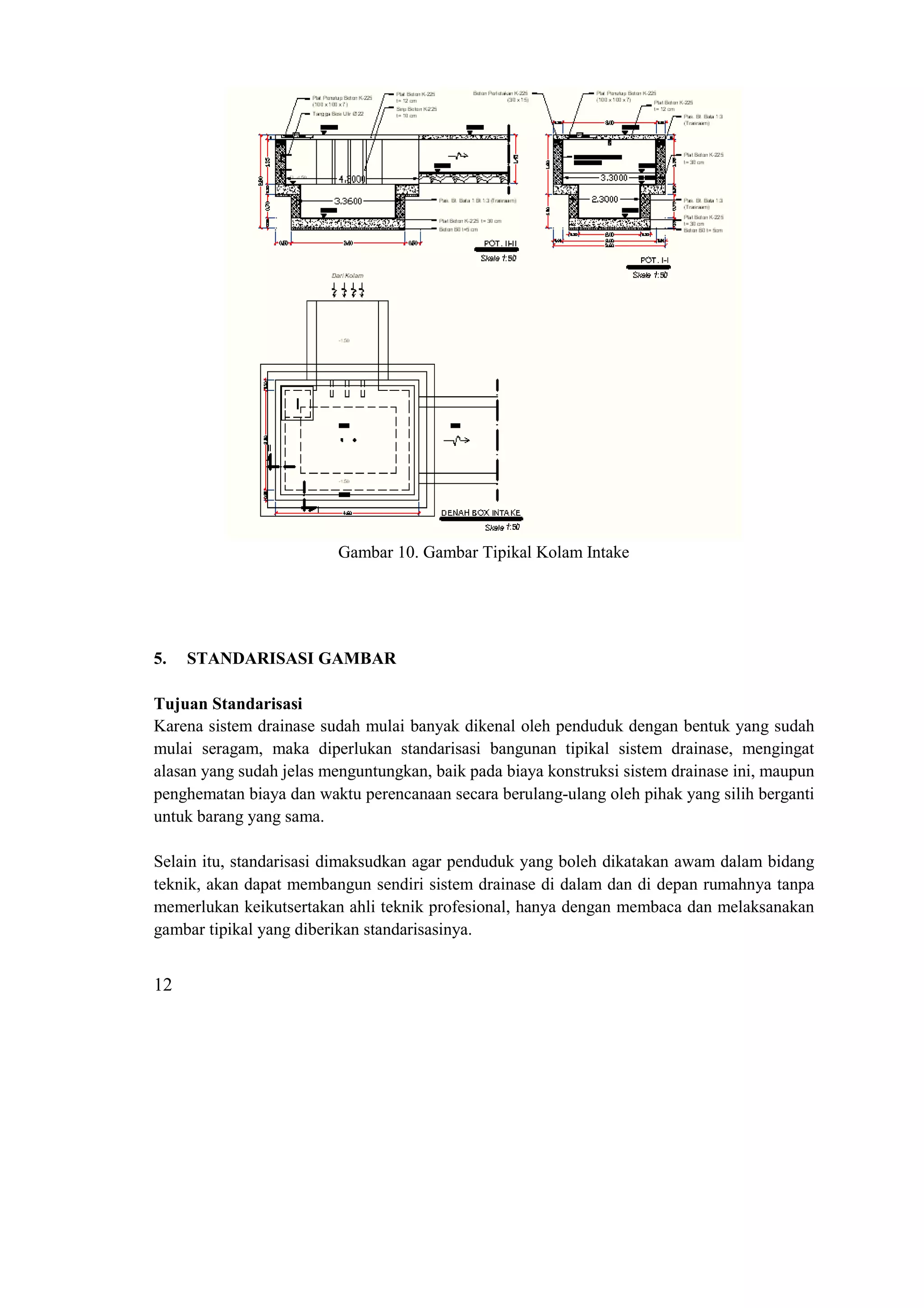 Gambar teknis perencanaan drainase | PDF