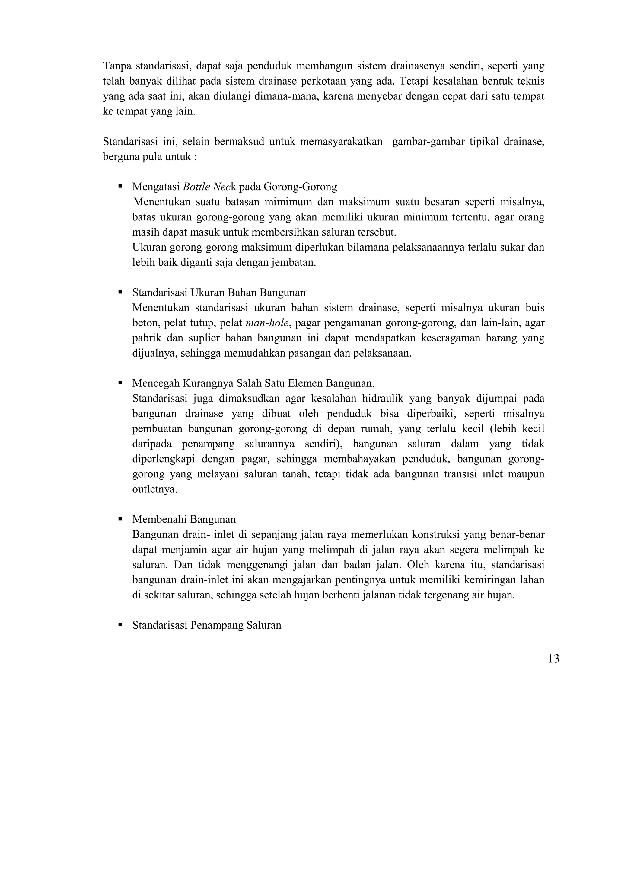 Gambar teknis perencanaan drainase | PDF