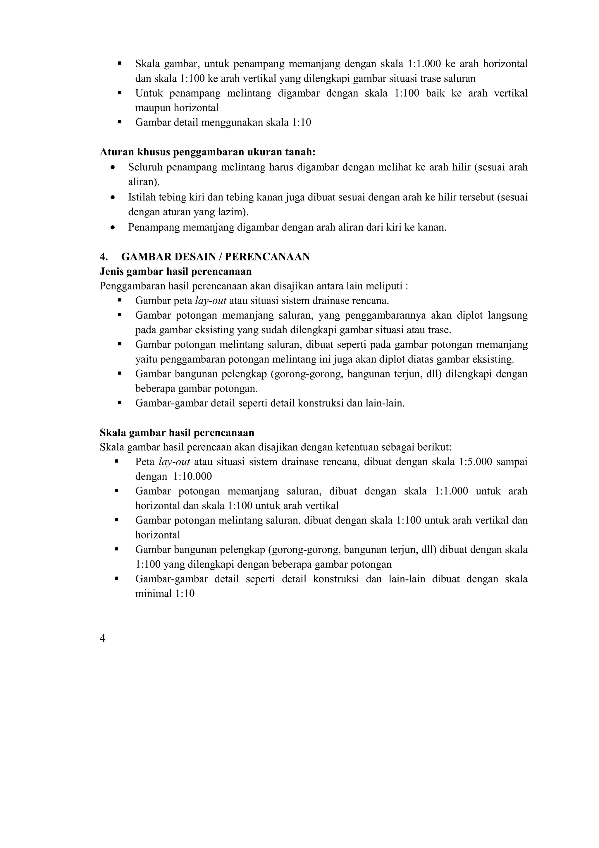 Gambar teknis perencanaan drainase | PDF