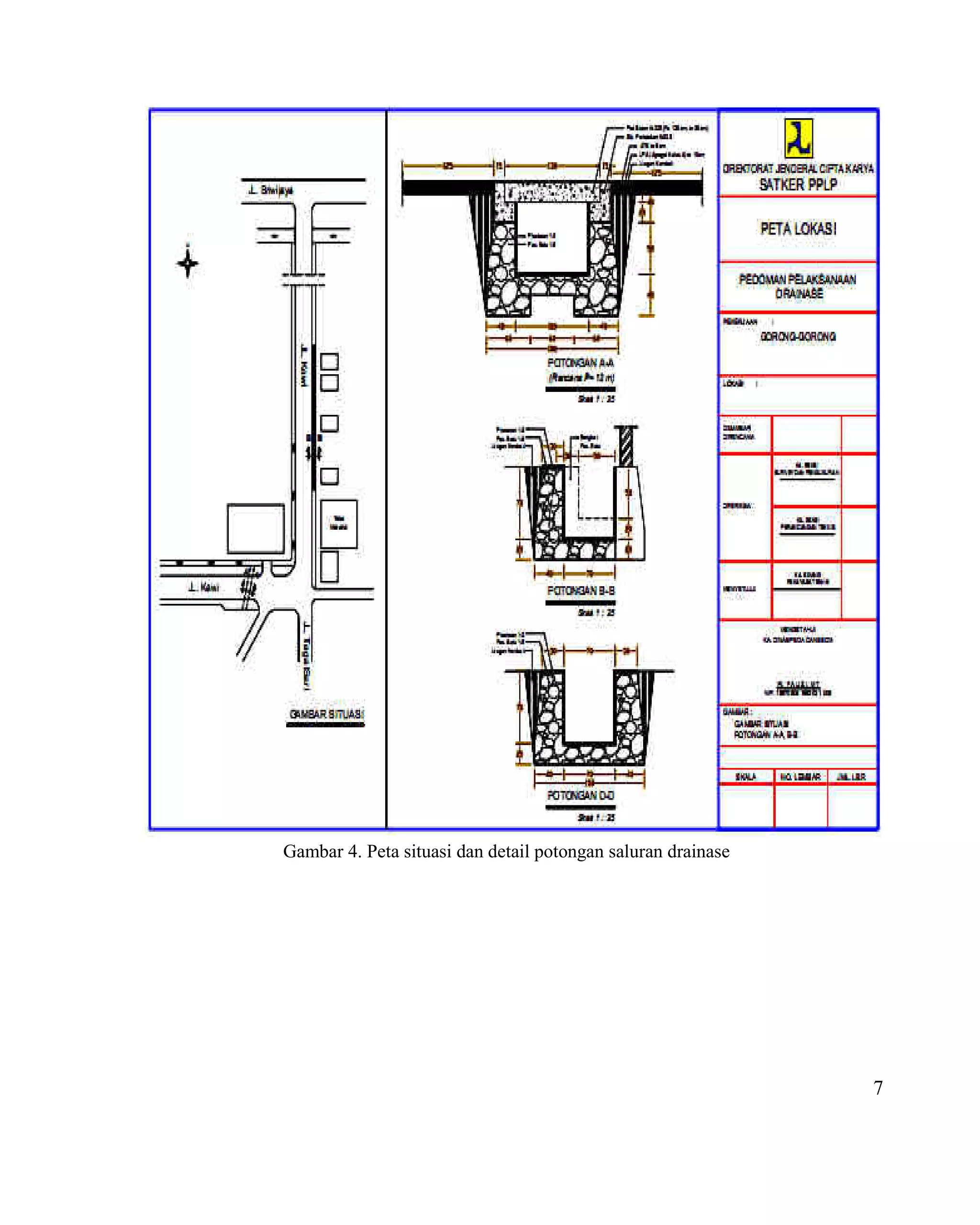 Gambar teknis perencanaan drainase | PDF