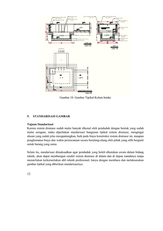 Gambar teknis perencanaan drainase | PDF