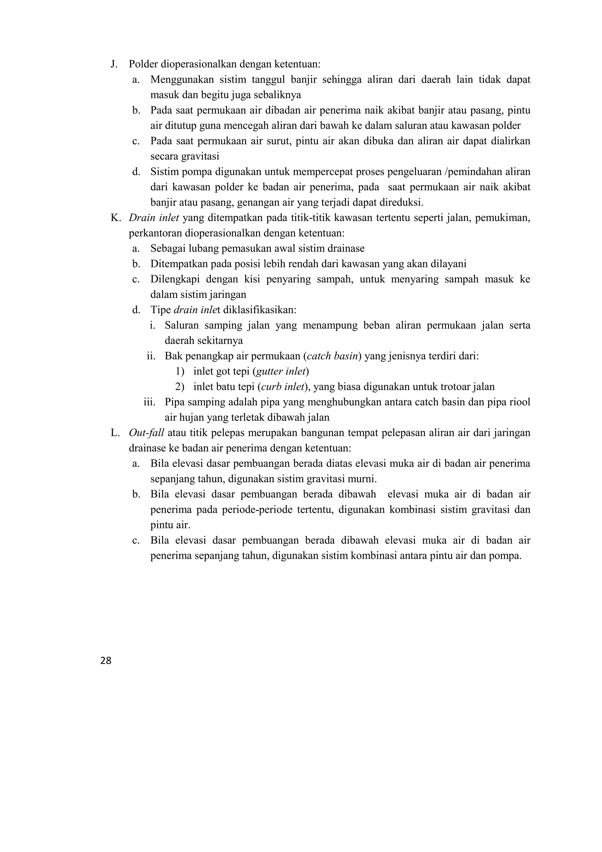 Operasi dan pemeliharaan sistem drainase perkotaan | PDF