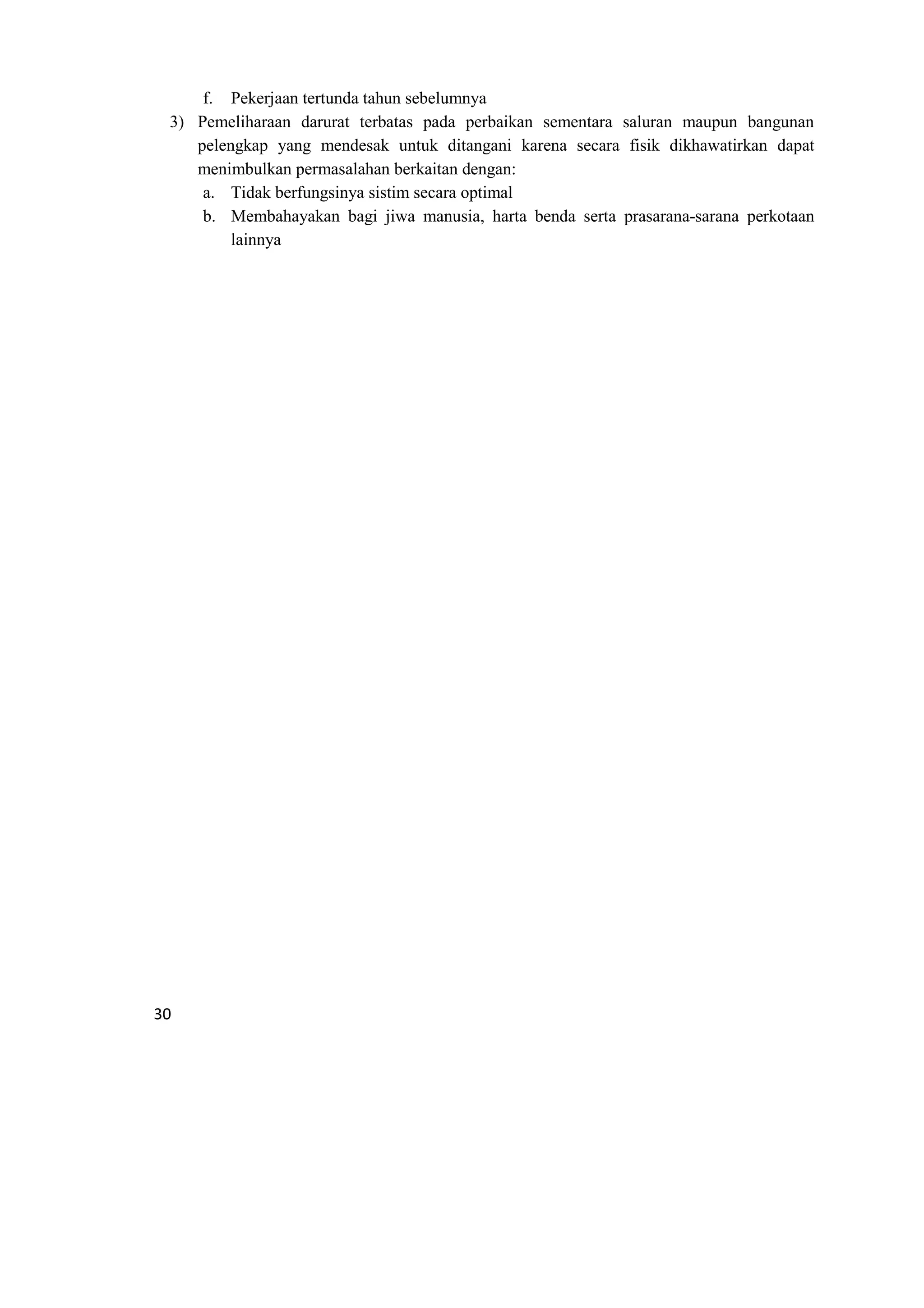 Operasi dan pemeliharaan sistem drainase perkotaan | PDF