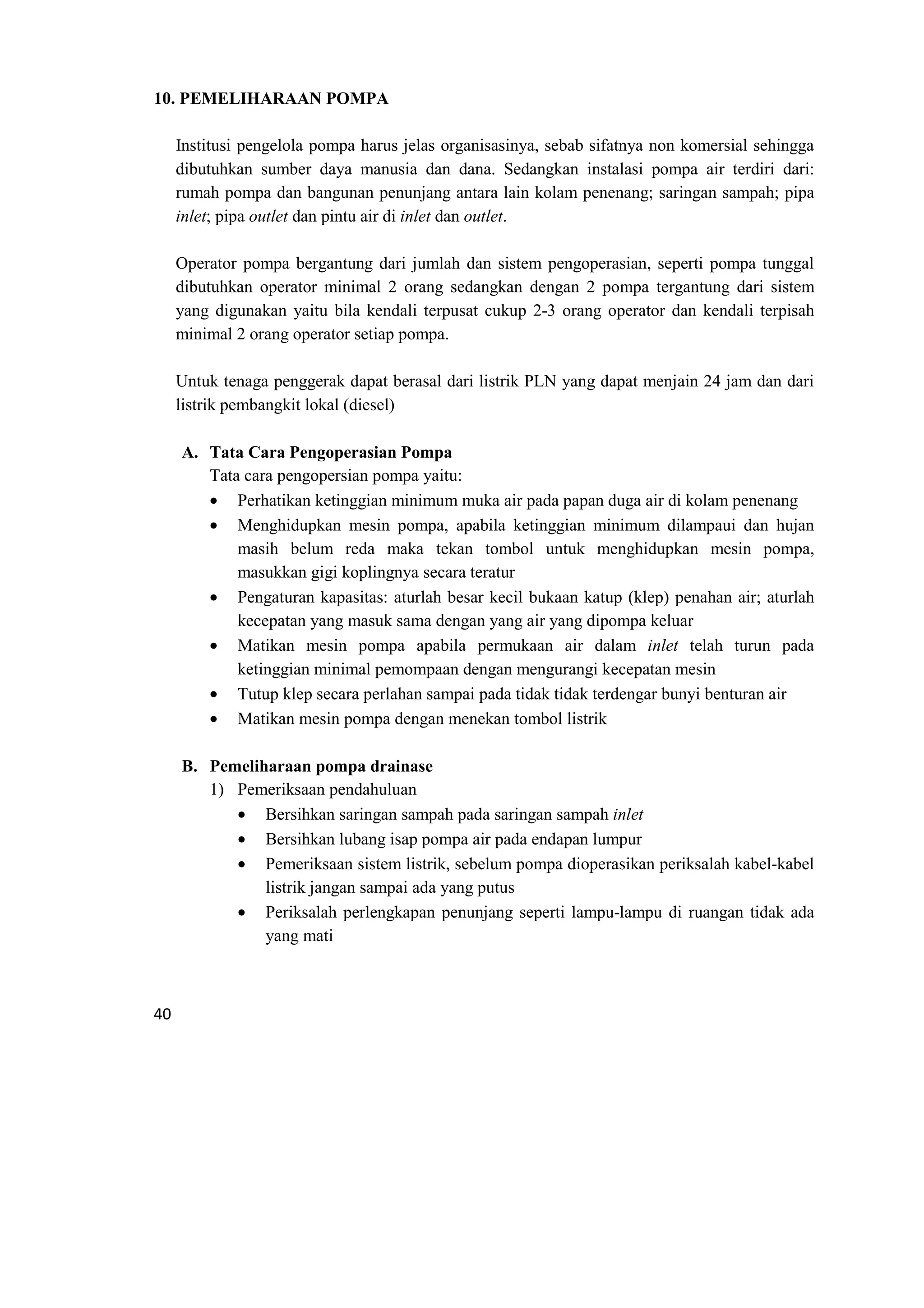 Operasi dan pemeliharaan sistem drainase perkotaan | PDF