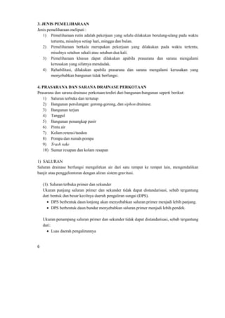 Operasi dan pemeliharaan sistem drainase perkotaan | PDF