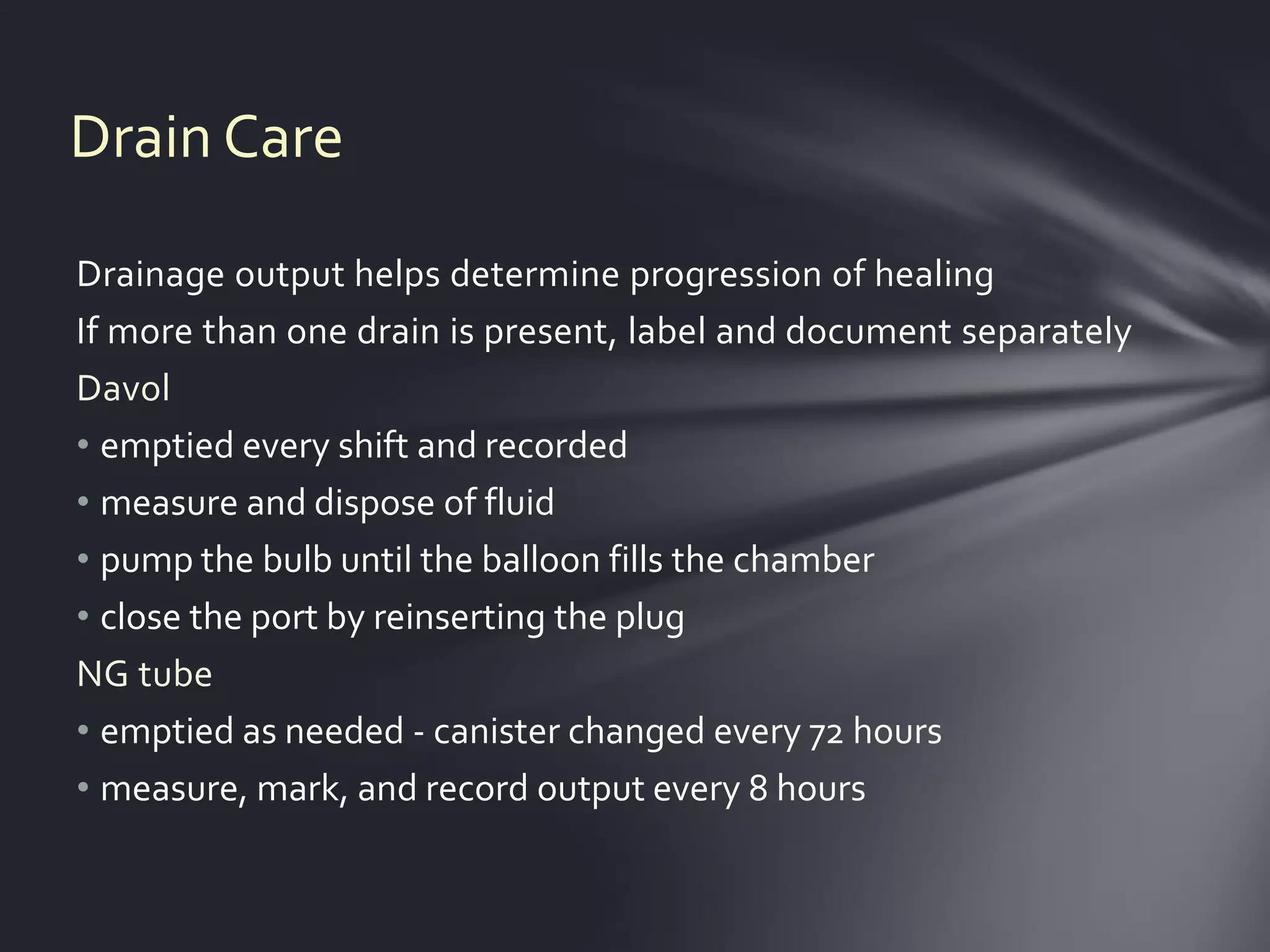 Drain care | PPTX