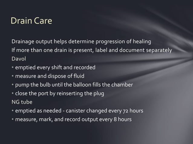 Drain care | PPTX