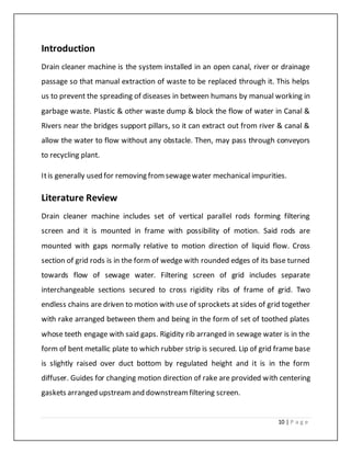 Drain cleaner project report | DOCX