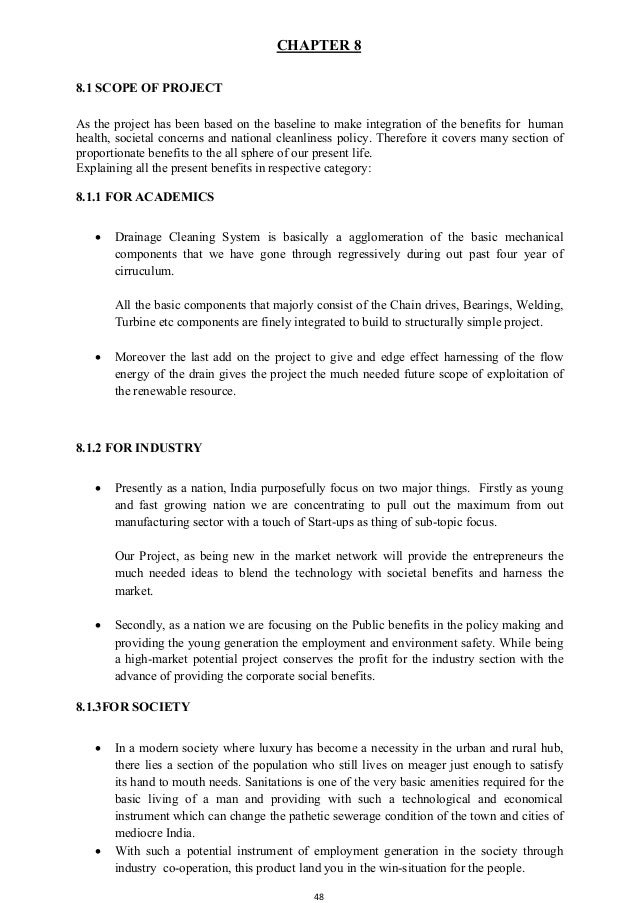 Drain cleaning system report