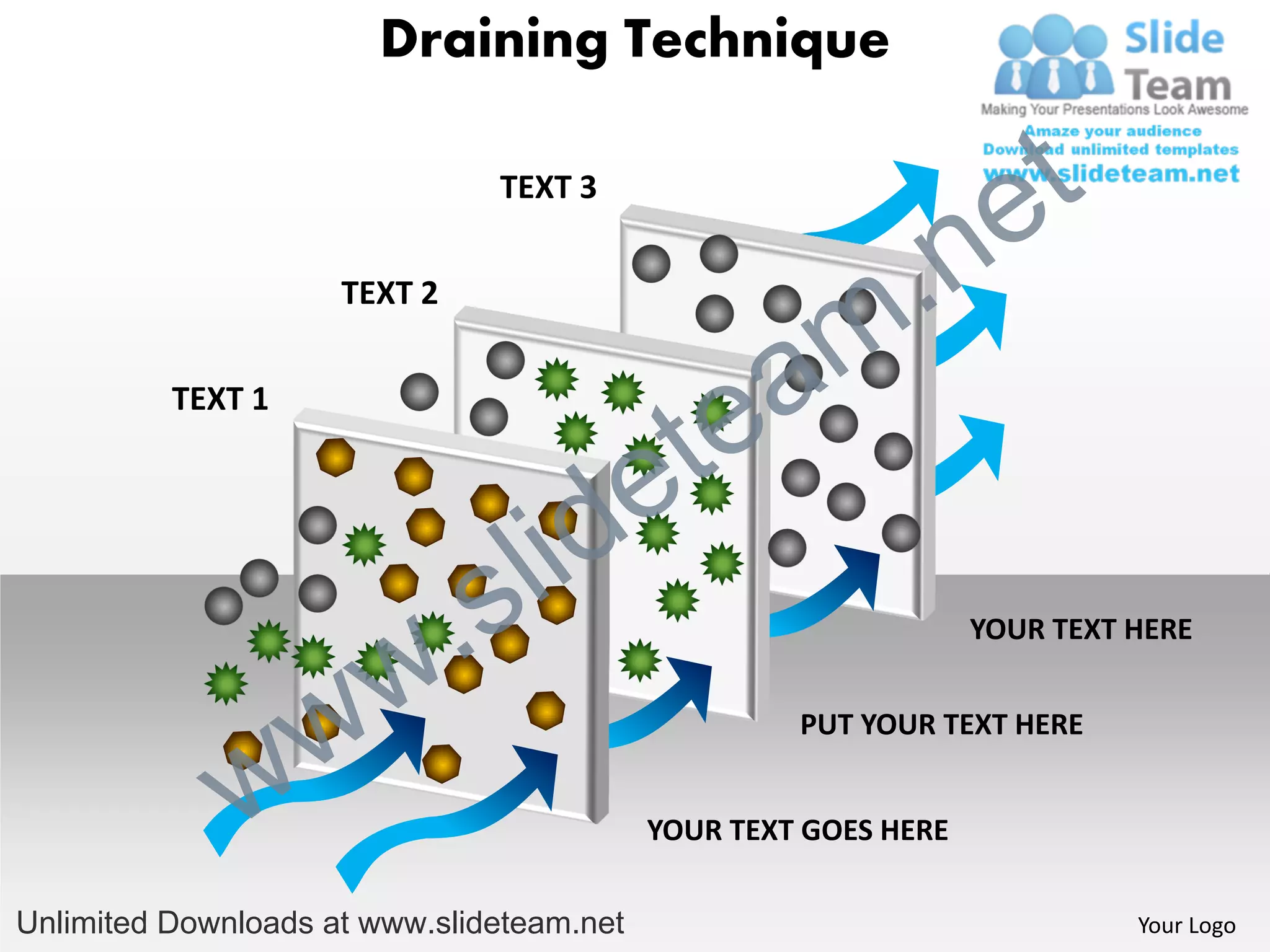 Draining technique powerpoint diagrame templates 0712 | PDF