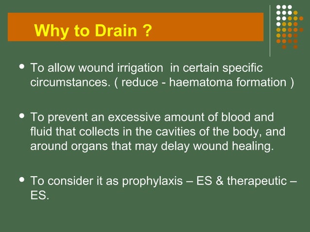 Drains in surgery | PPT | Lung and Respiratory Health | Diseases and ...