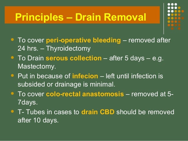 Drains in surgery
