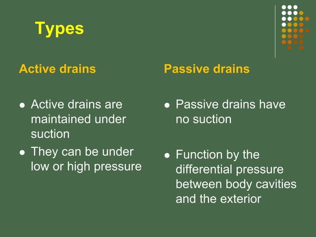 Different types of drains in surgery.ppt | Lung and Respiratory Health ...