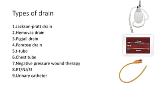 Drains management in surgery | PPTX