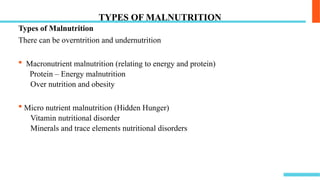 Malnutrition, protein Energy Malnutrition, overnutrition/Obesity ...