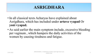 DR AJITH ASRUGDHAR A DEBILIATING CONDITION IN WOMEN HEALTH | PPT