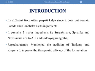 VATA VIDVAMSAKA RASA AND SHWETA PARPATI | PPTX