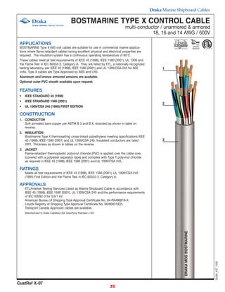 Prysmian Draka - Marine & Offshore LV HV Cables | PDF