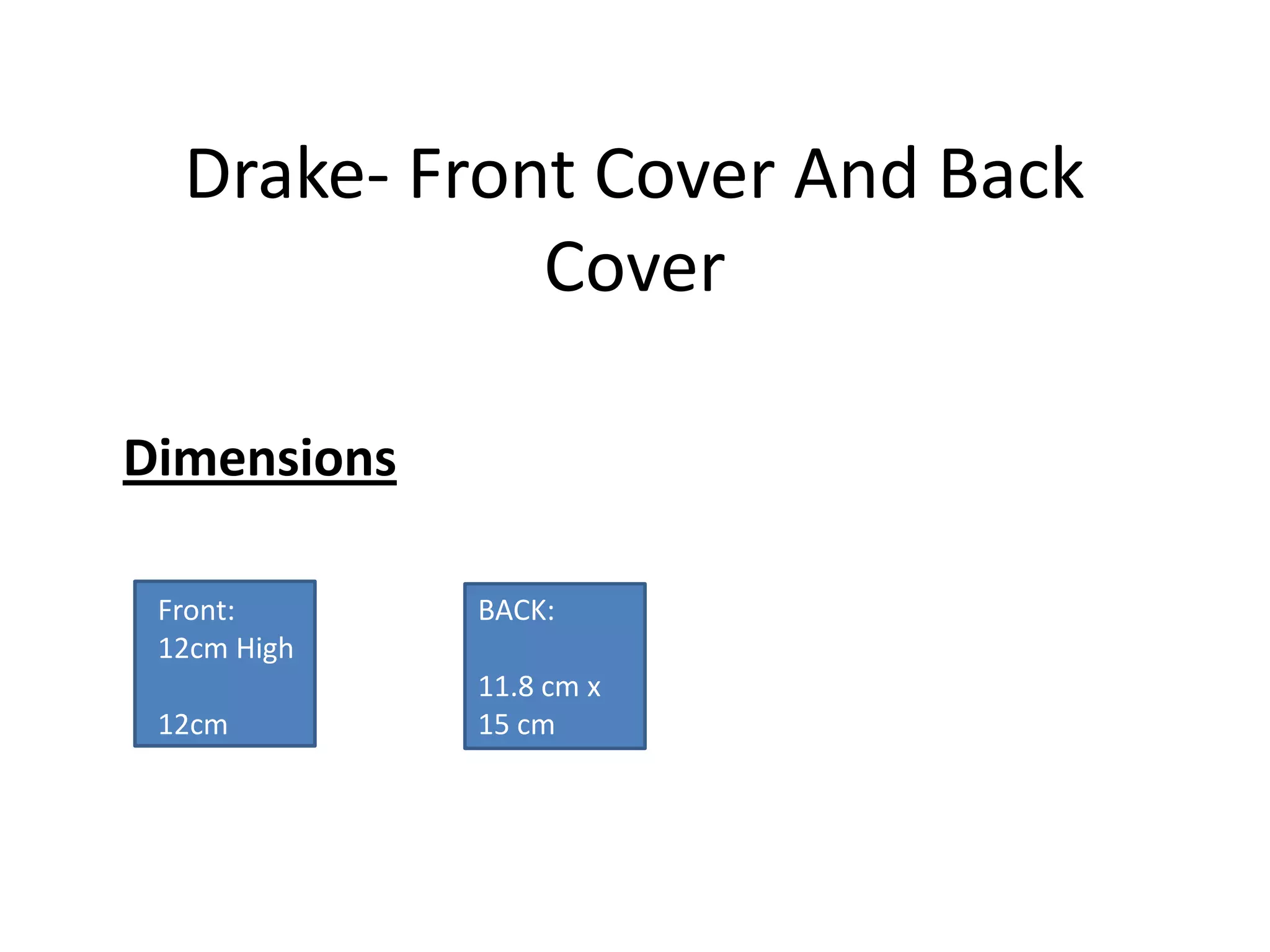 Drake front cover and back cover | PPTX