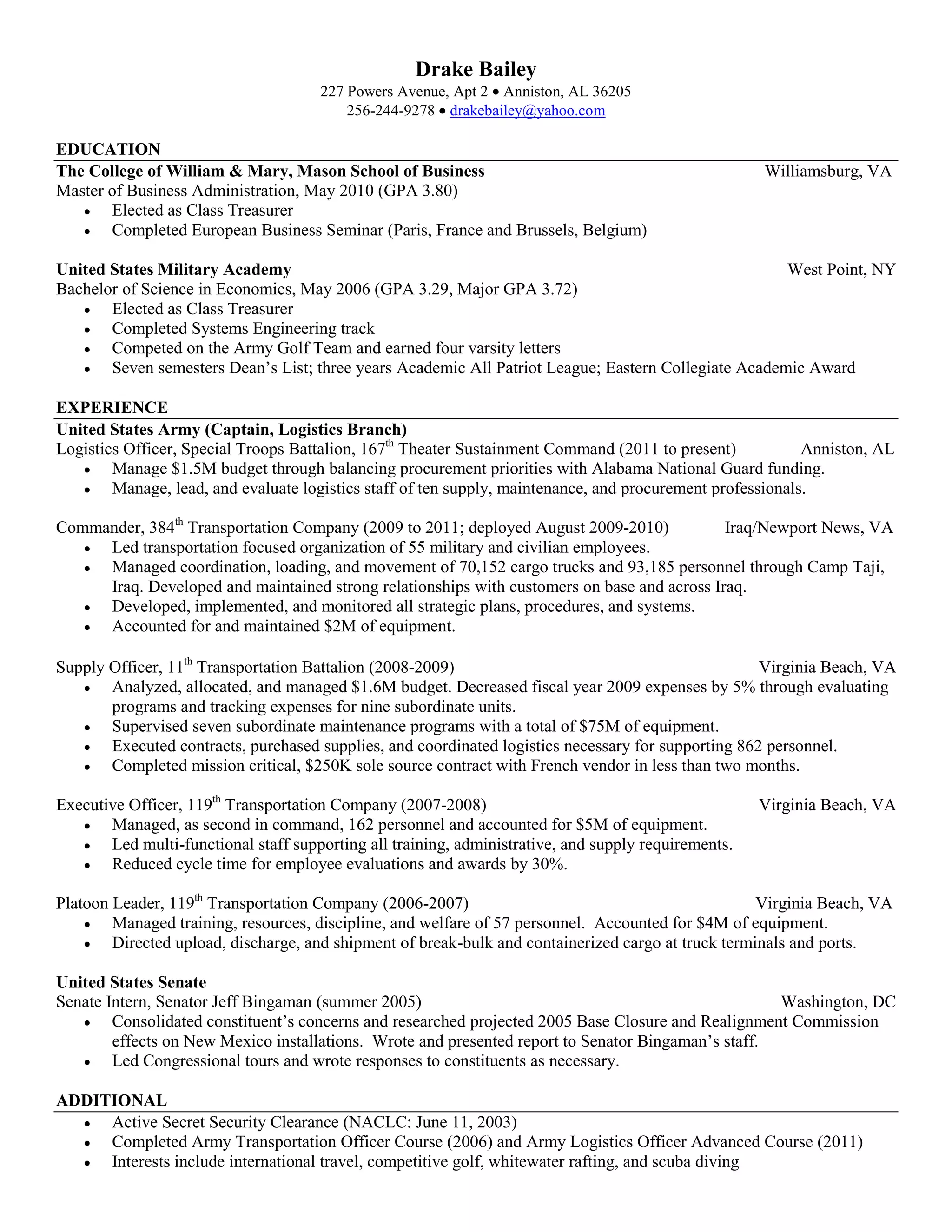 Drake Bailey Resume | DOCX