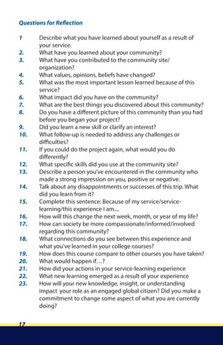 Drake University Global Service-Learning Guidebook | PDF