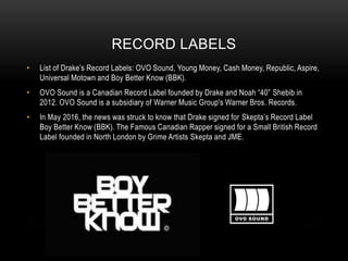 Drake - Cross Media Case Study Presentation | PPTX | Contemporary Hits ...