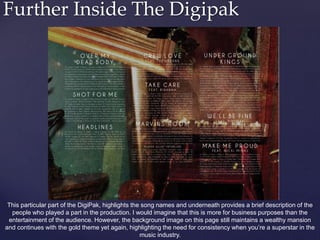 Drake Take Care Digipak Analysis | PPTX