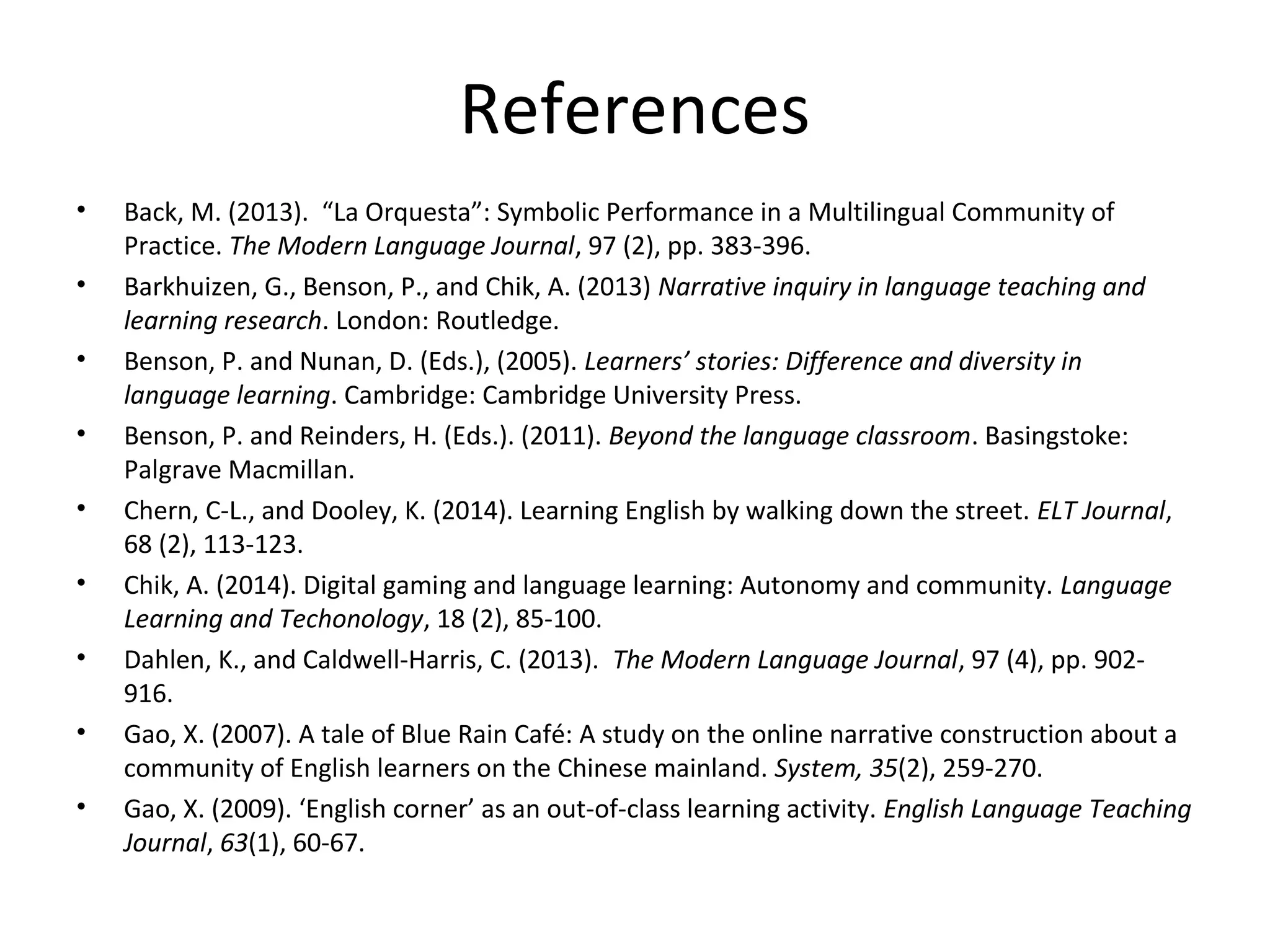 Researching language learning beyond the classroom | PPT