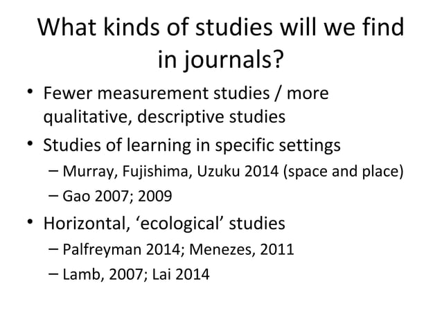 Researching language learning beyond the classroom | PPT