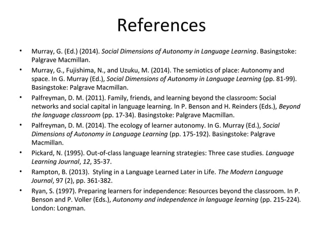 Researching language learning beyond the classroom | PPT