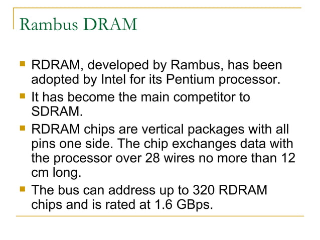 Dynamic RAM | PPT | Data Storage and Warehousing | Computing