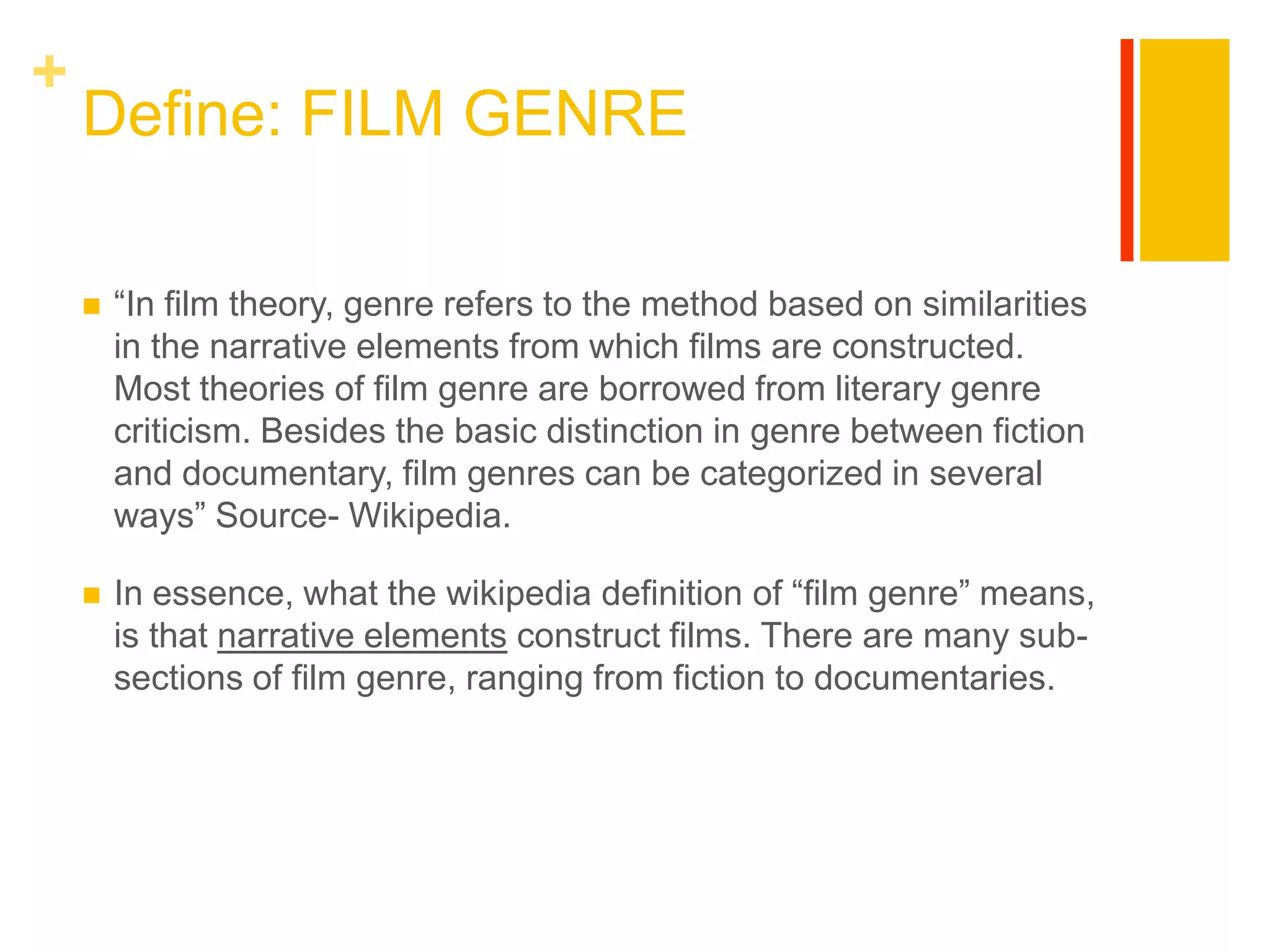 Film genre: Drama | PPTX