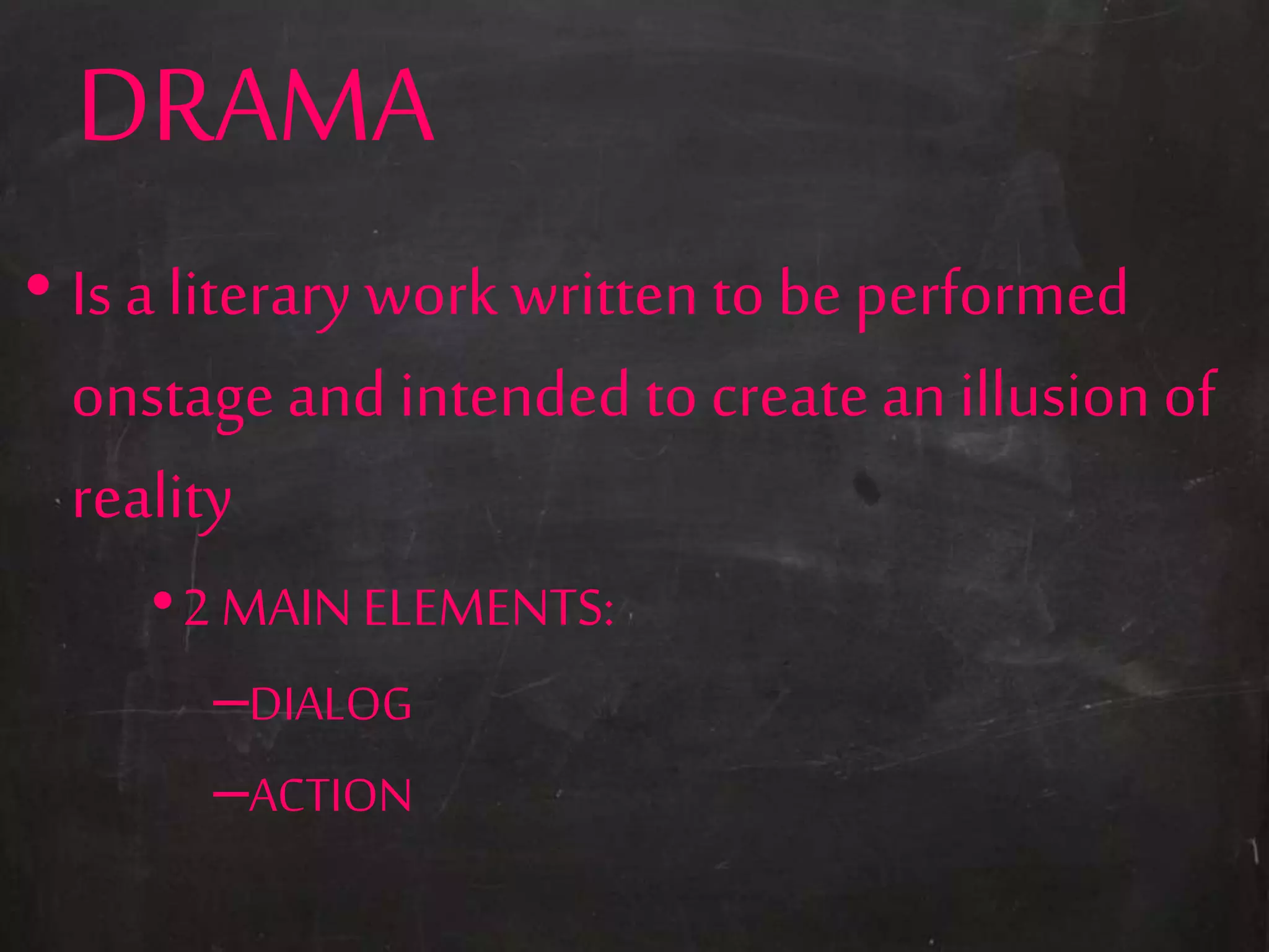DRAMA, history, types and subtypes | PPT