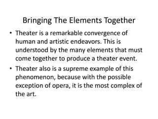 The Elements of Theater | PPTX