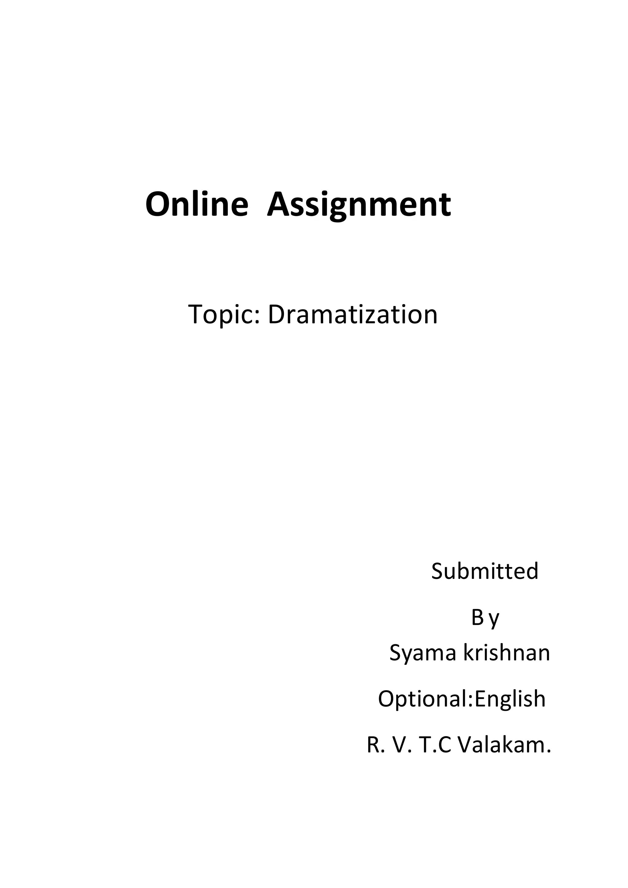Dramatization | PDF