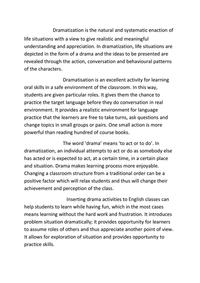 Dramatization | PDF