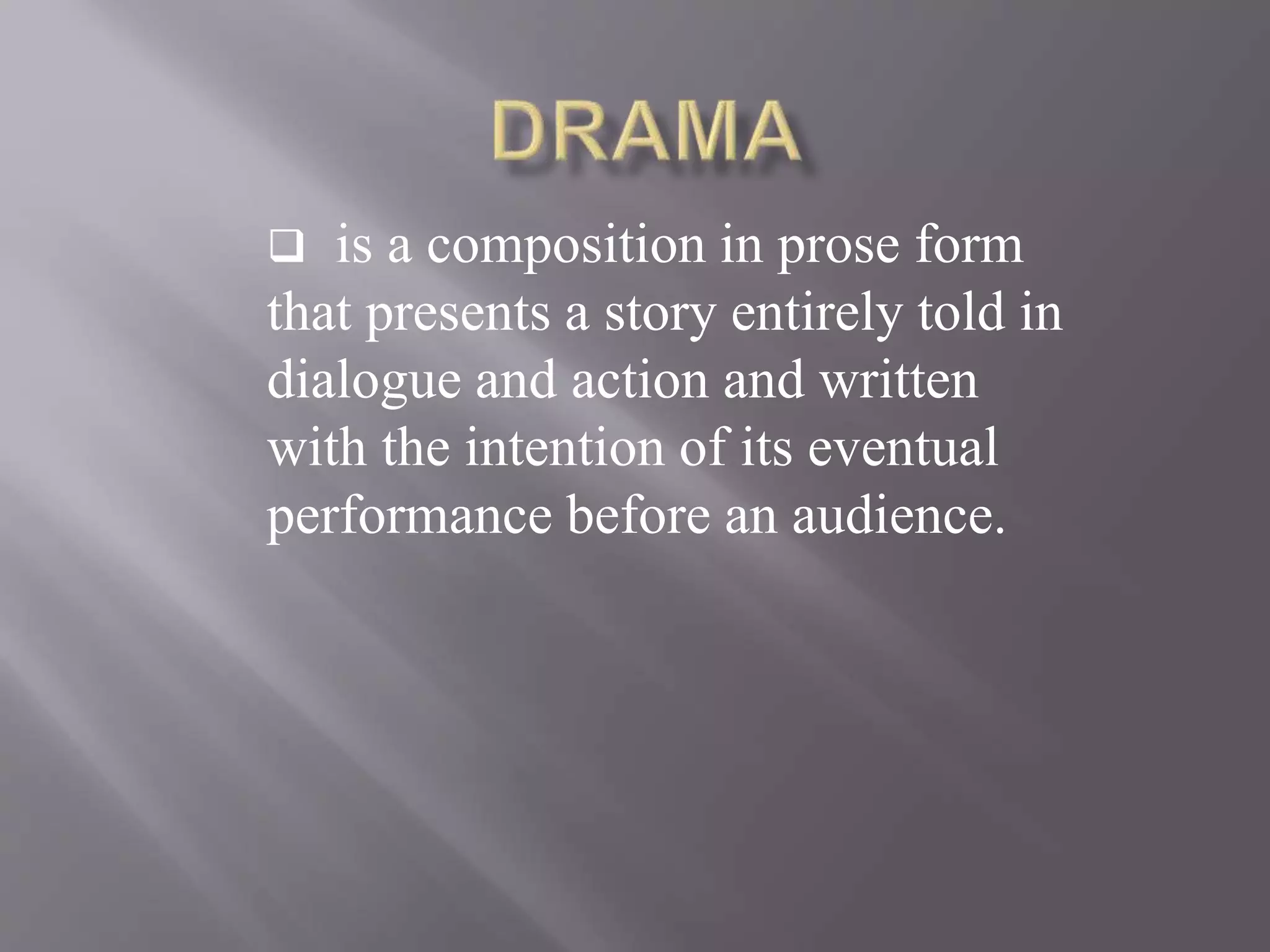 Elements of Drama | PPT