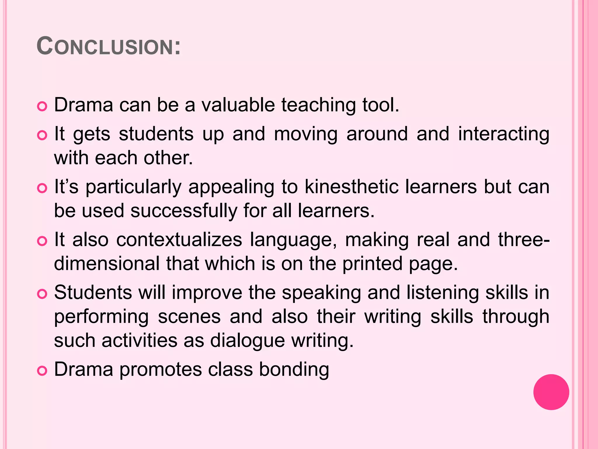 Drama definition, significance and methods | PPTX