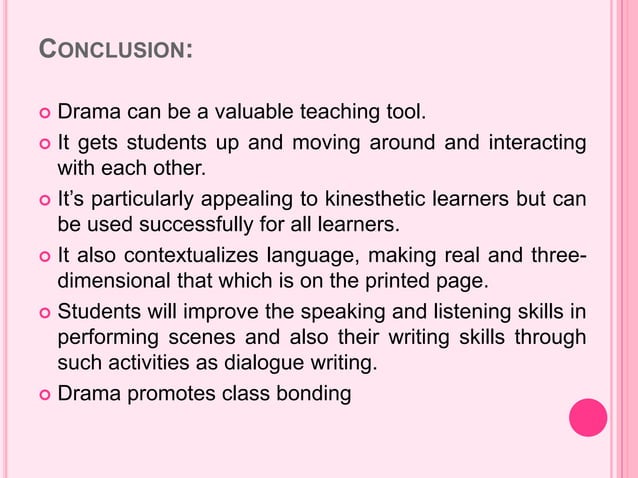 Drama definition, significance and methods | PPTX