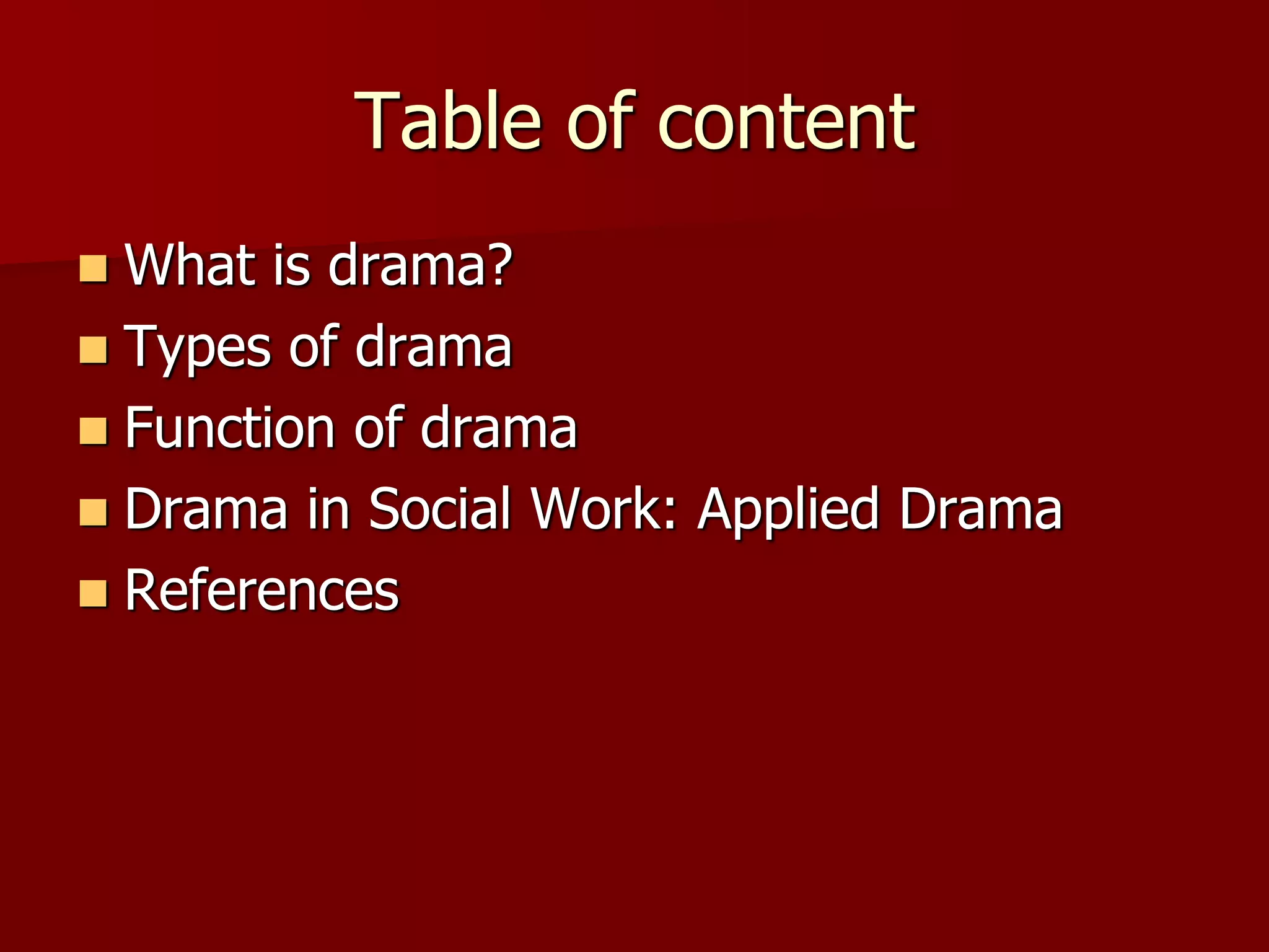 Drama Therapy & Social Work | PPTX