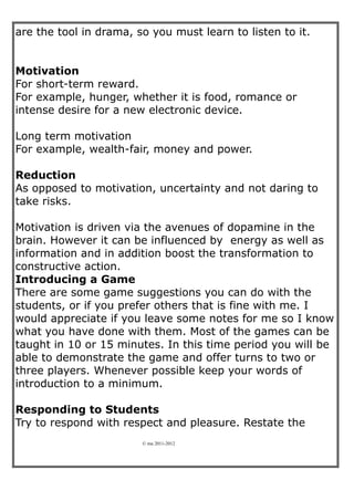 Drama a booklet for you | ODT